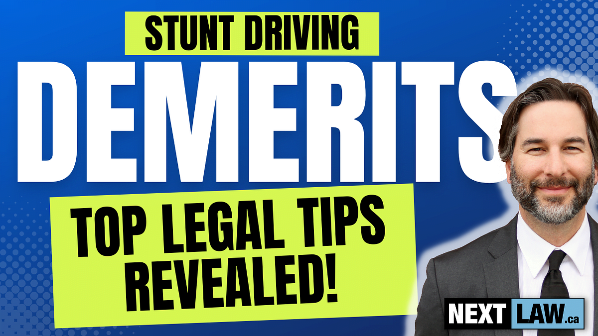 Stunt Driving Demerit Points: Top Legal Tips Revealed! | by Daniel ...