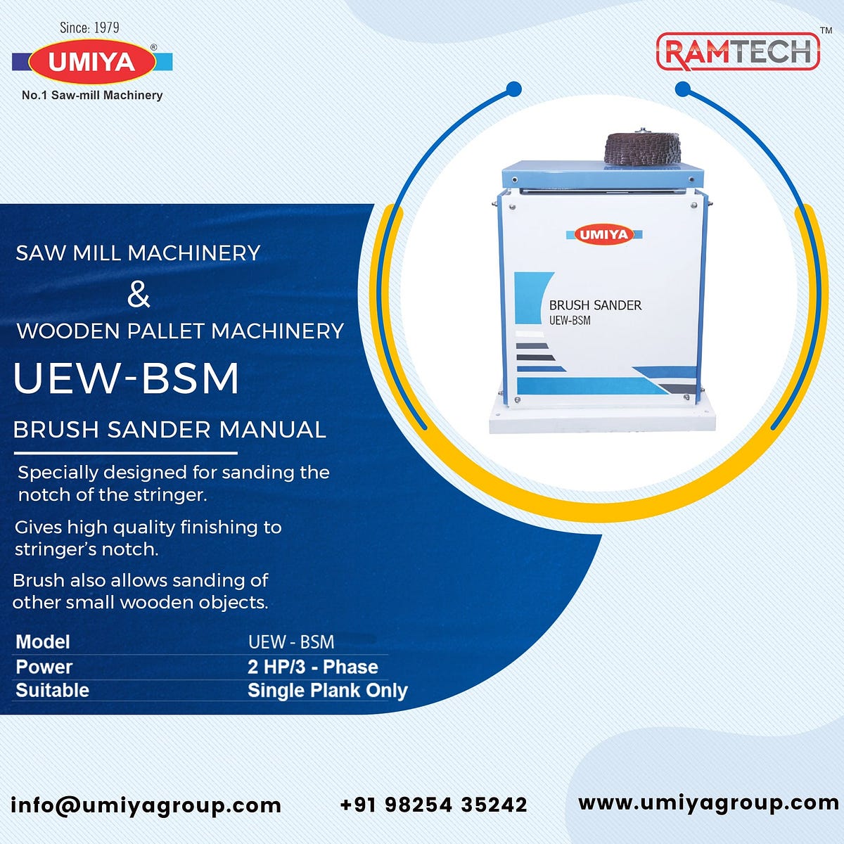 Brush Sander Manual, Manual Brush Sanding Machine in Ahmedabad - Umiya ...