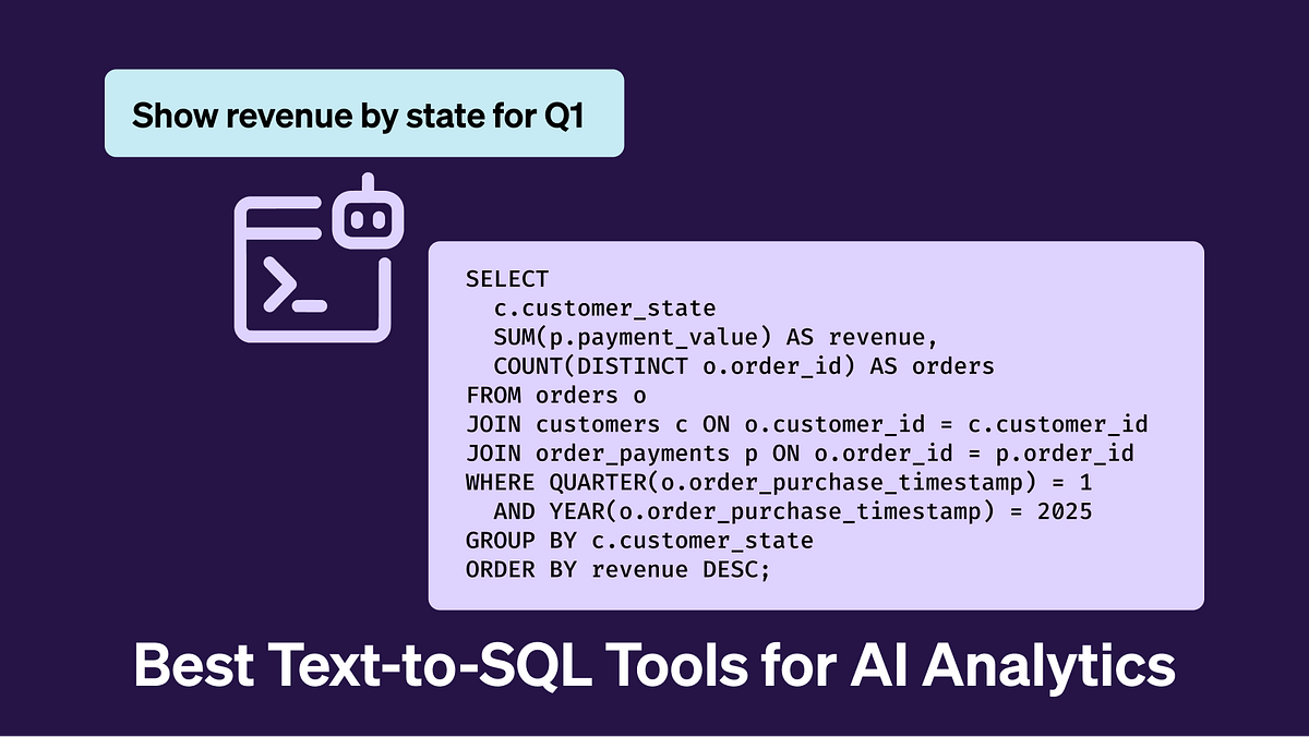Best Text-to-SQL Tools for AI Analytics | by Select Star | Select Star | Aug, 2025 | Medium