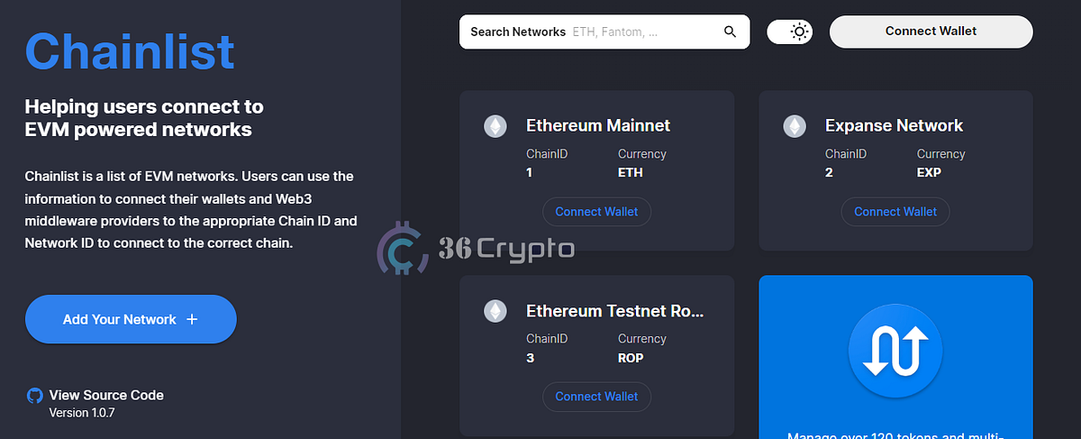 How to add a Network using Chainlist on Metamask | by 36Crypto | Coinmonks | Medium