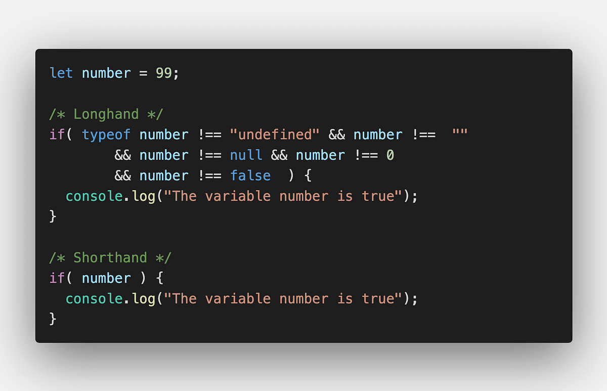 Javascript Shorthand Coding Techniques By Clemence Ayekple Javascript In Plain English