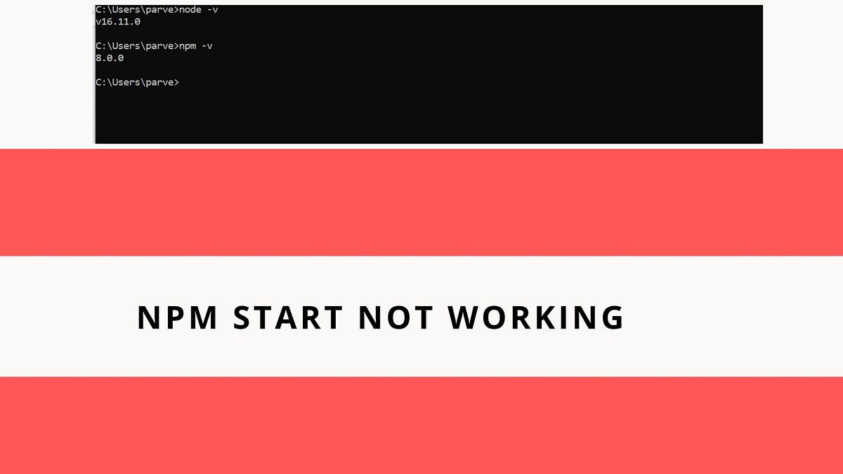 npm command not working?. This tutorial help to solve the npm… | by Parvez Alam | Medium