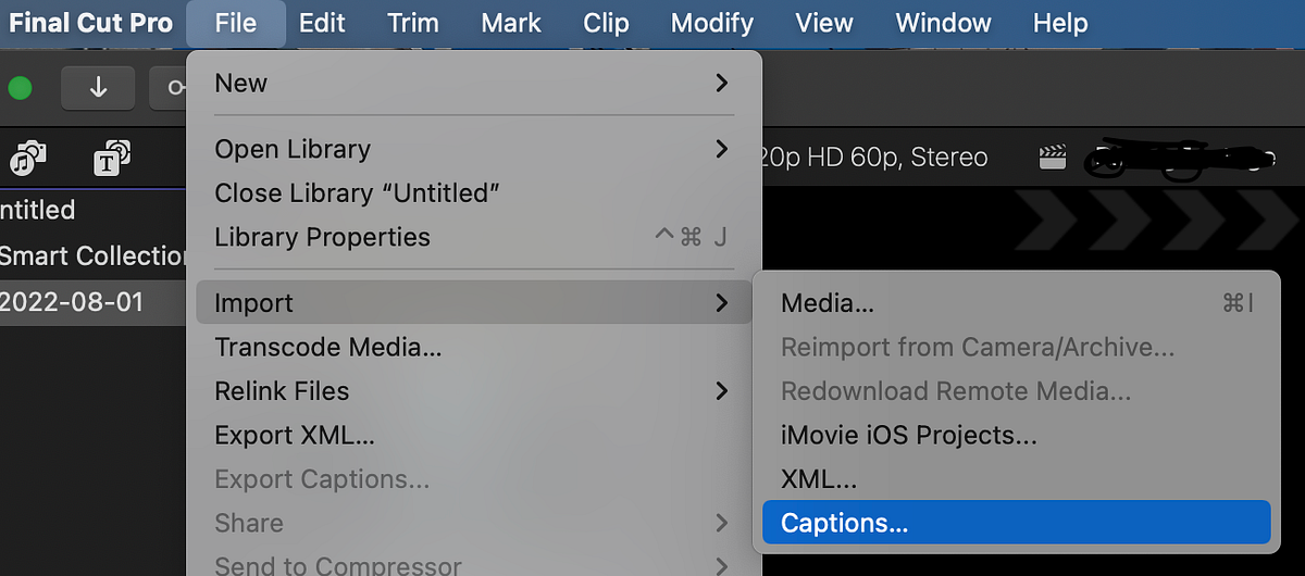 Final Cut Pro — Automatically Generating/Converting Captions to Titles ...