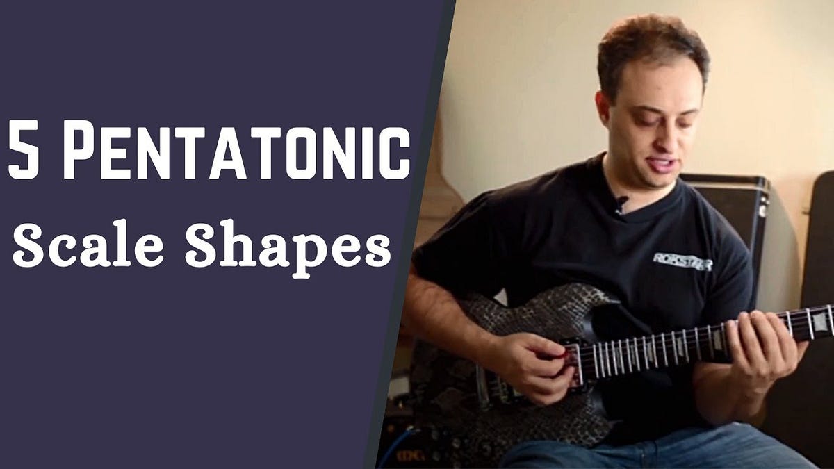 How to Play The 5 Pentatonic Scale Shapes on the Electric Guitar ...