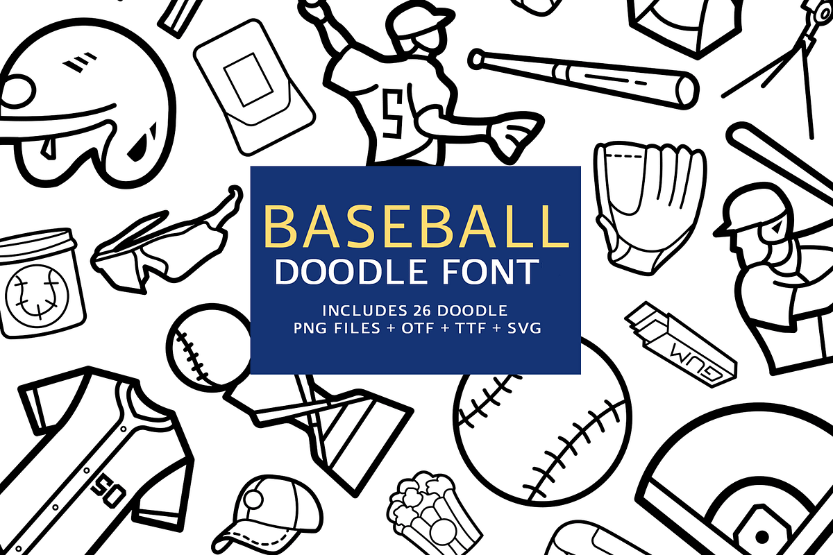 Baseball Doodle Dingbats Font | by Avaastral | Apr, 2024 | Medium
