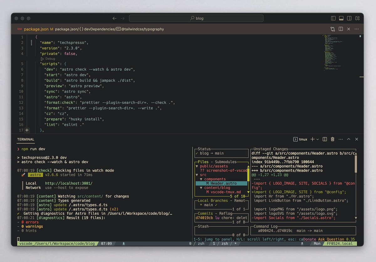 Tmux and VSCode — Persist Terminals for Productivity and Profit | by ...