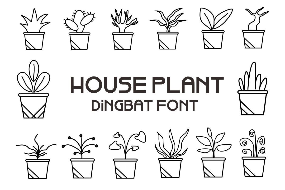 House Plant Font | by Isabellaink | May, 2024 | Medium
