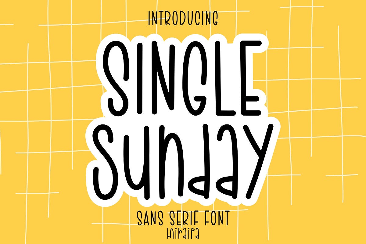 Single Sunday Font - Datadreamer - Medium