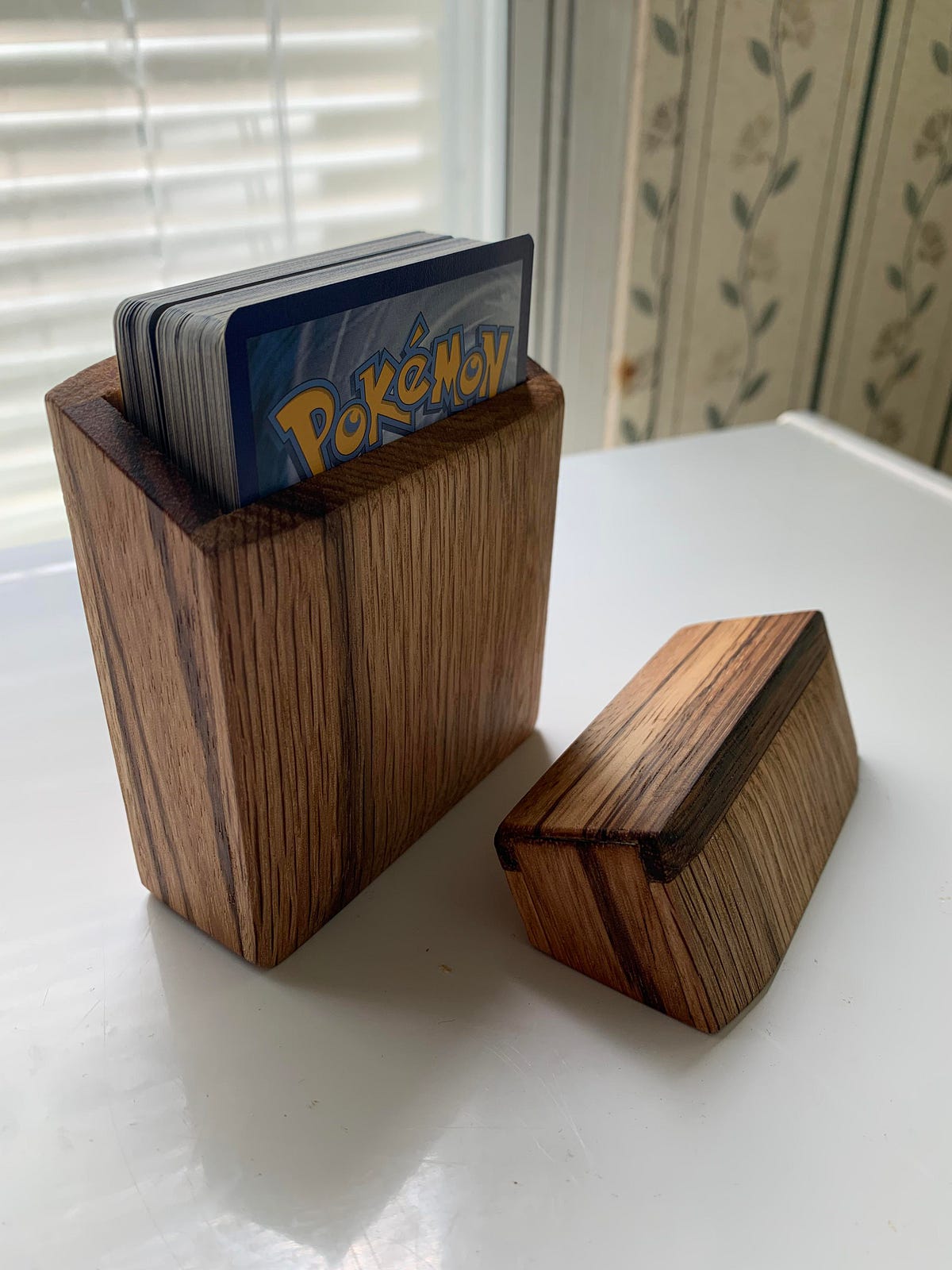 Zebrawood and Oak Deck box shing-shong A small shop means you have to ...