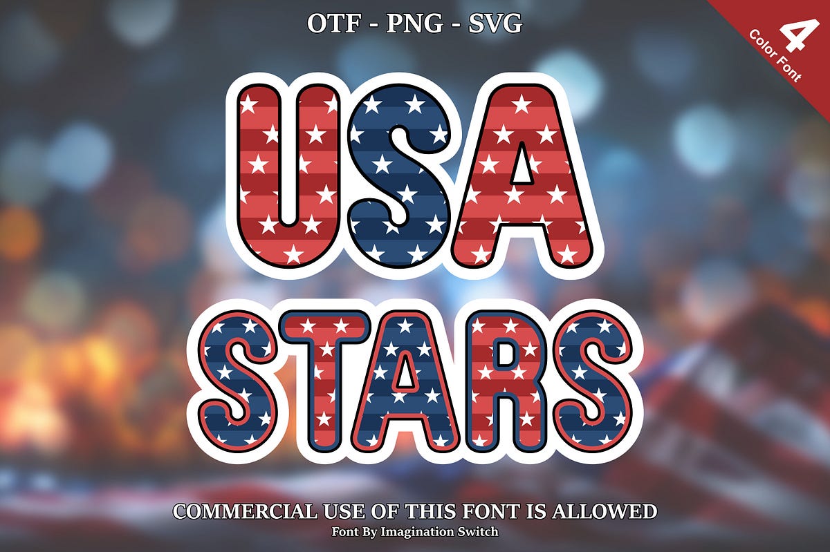 Usa Stars Font | by Craftgenius | Medium