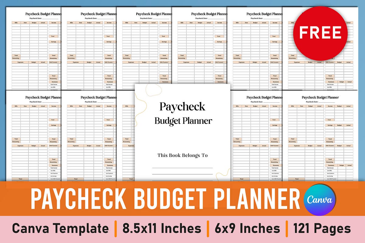 Free Paycheck Budget Planner Canva | by Isabellainnovista | Jul, 2024 ...
