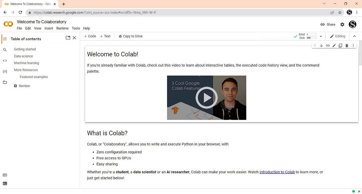 Guide to Google Colab. Google Colab is a hosted Jupyter… | by Shreya Victor | Medium