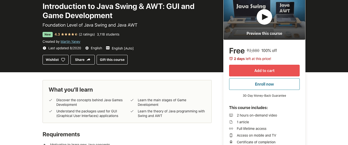 Free Introduction to Java Swing & AWT: GUI and Game Development Course | by FresherCooker.in ...