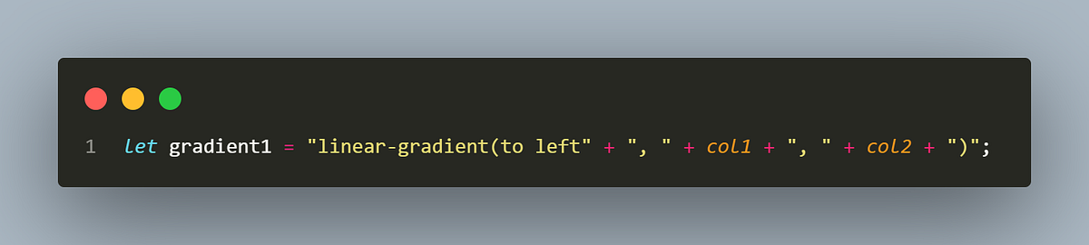 HOW TO CREATE A GRADIENT CHANGING WEBSITE using JavaScript | by Joy Offiong | Medium