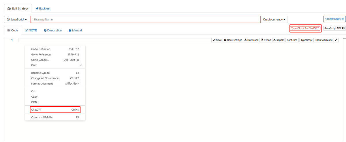 Explore the new functions of FMZ strategy editor: How ChatGPT improves your quantitative ...