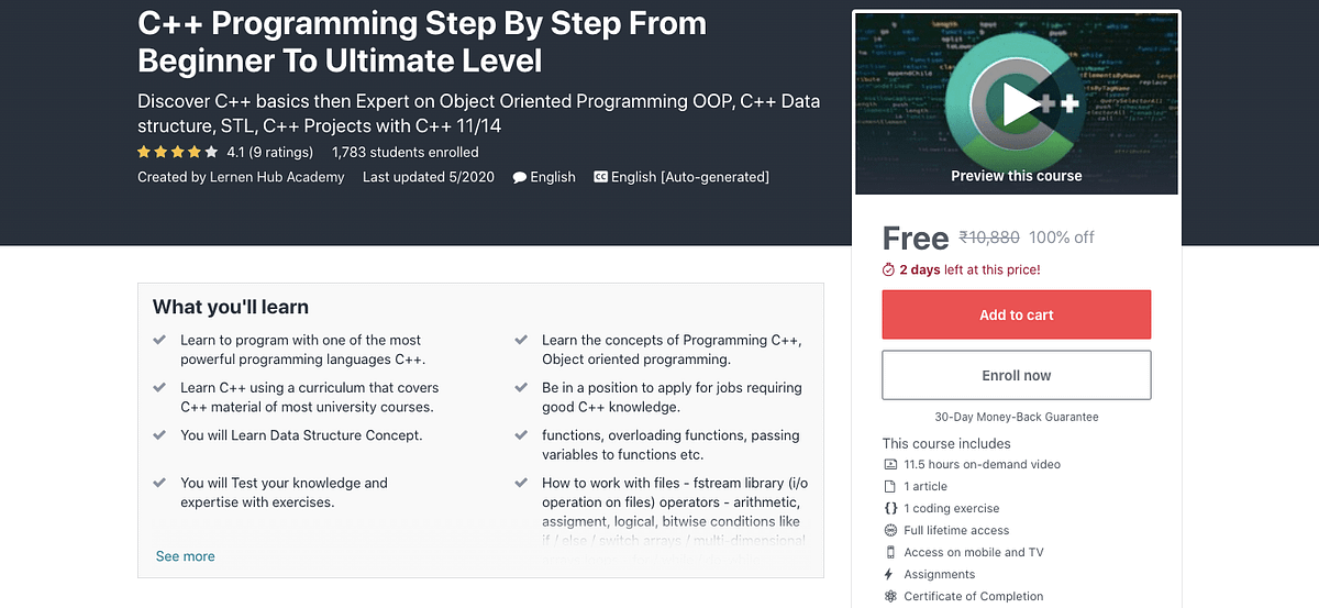 C++ Programming Step By Step From Beginner To Ultimate Level | by FresherCooker.in ...