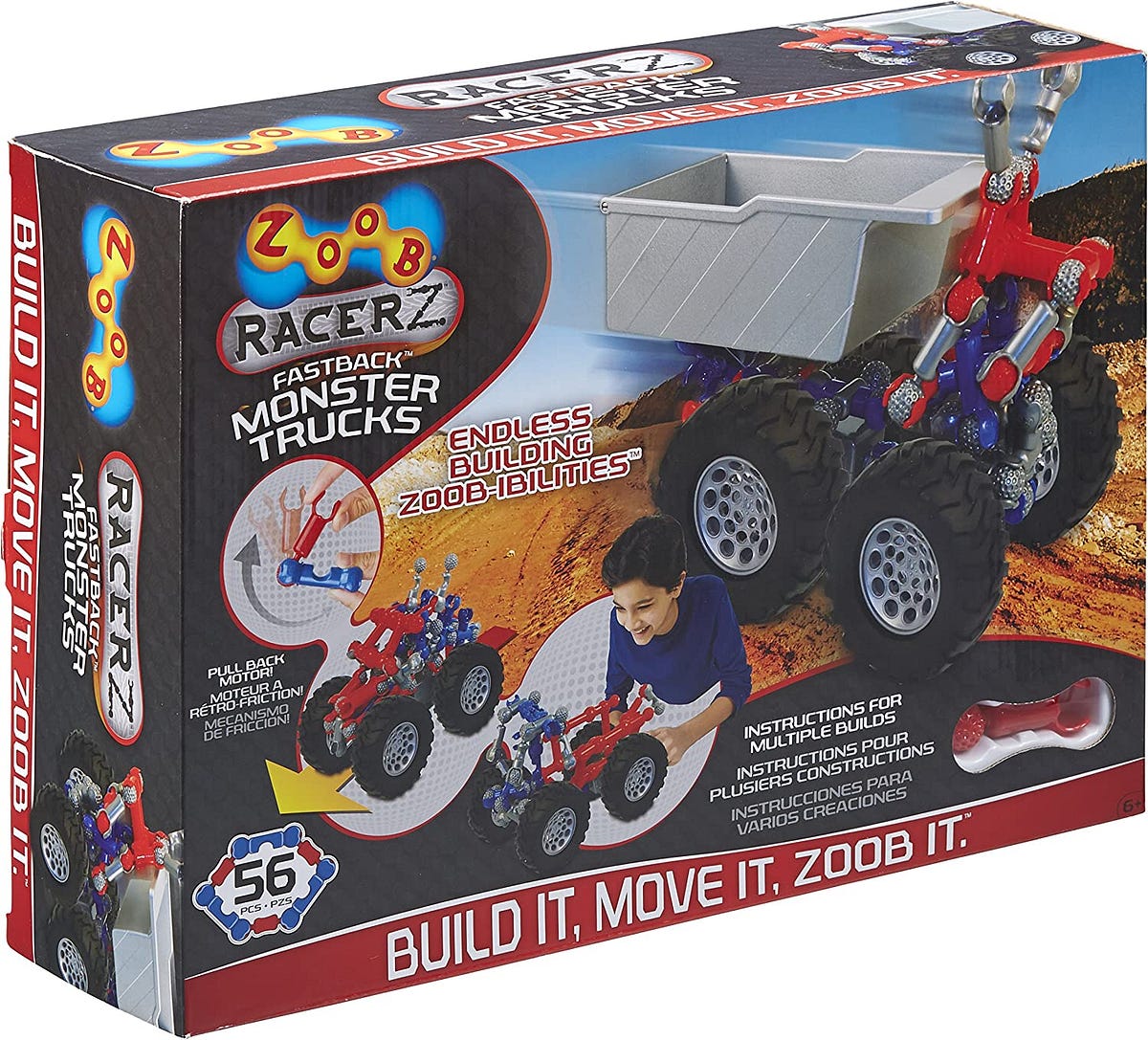 Monster Trucks by ZOOB RacerZ Fastback - James Brown - Medium