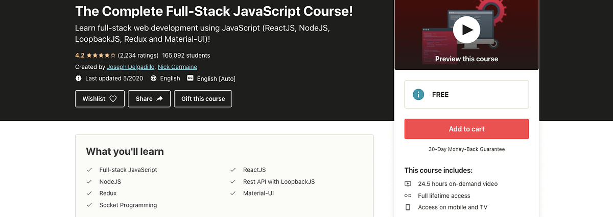 The Complete Full-Stack JavaScript Course! | Free Certification Course | by FresherCooker.in ...