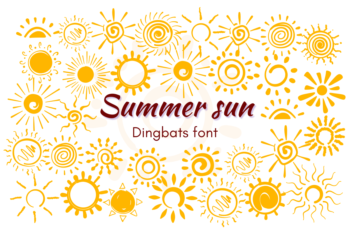 Summer Sun Dingbats Font | by Isabellaillumina | Apr, 2024 | Medium