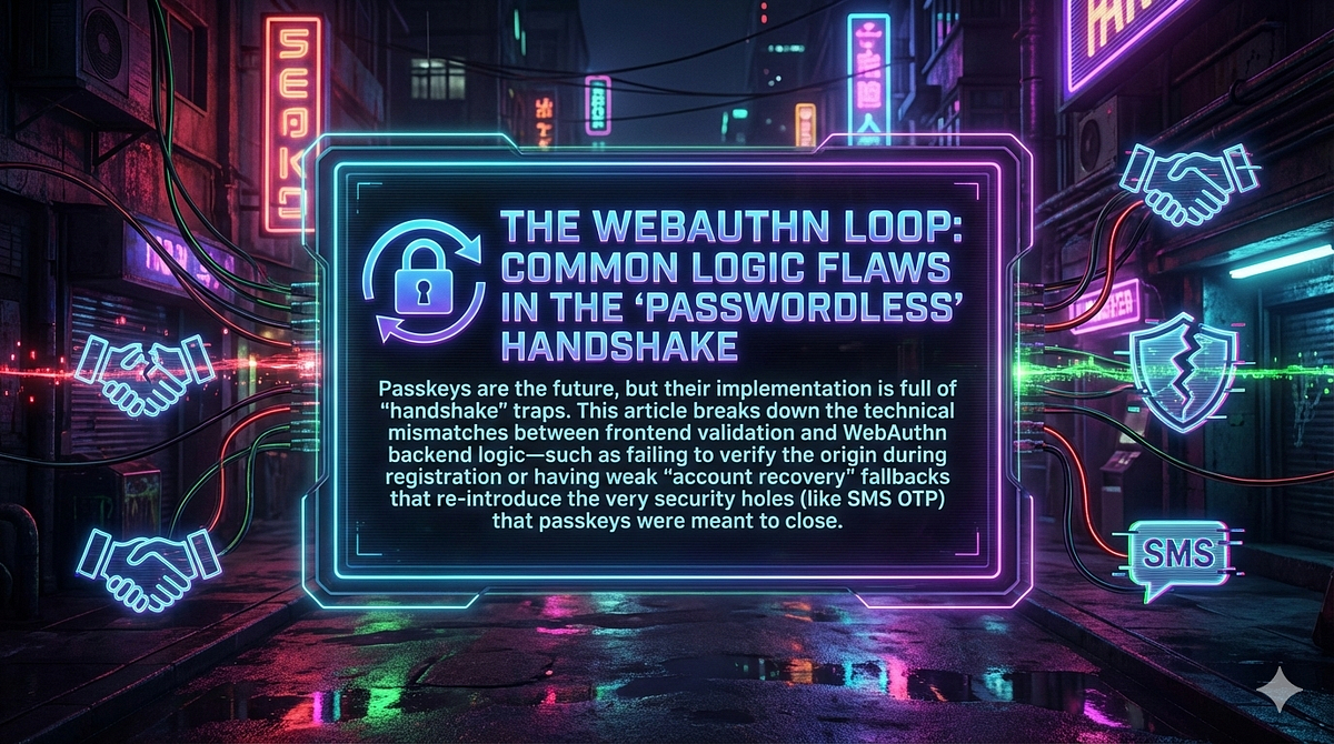 The WebAuthn Loop: Common Logic Flaws in the “Passwordless” Handshake ...