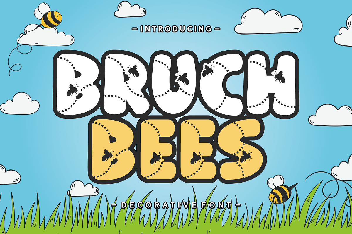 Bruch Bees Font Font | by Echoelement | Jul, 2024 | Medium