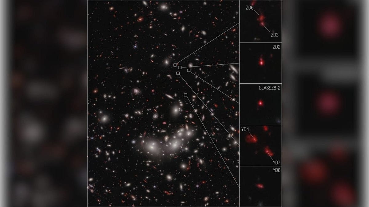 James Webb Telescope glimpses ‘baby years’ of 7 galaxy clusters | by YoDroid | Medium