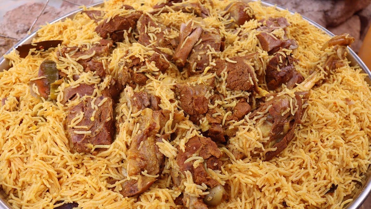 Mouth-watering Maqboos.. It is meat with yellow rice and with… | by ...