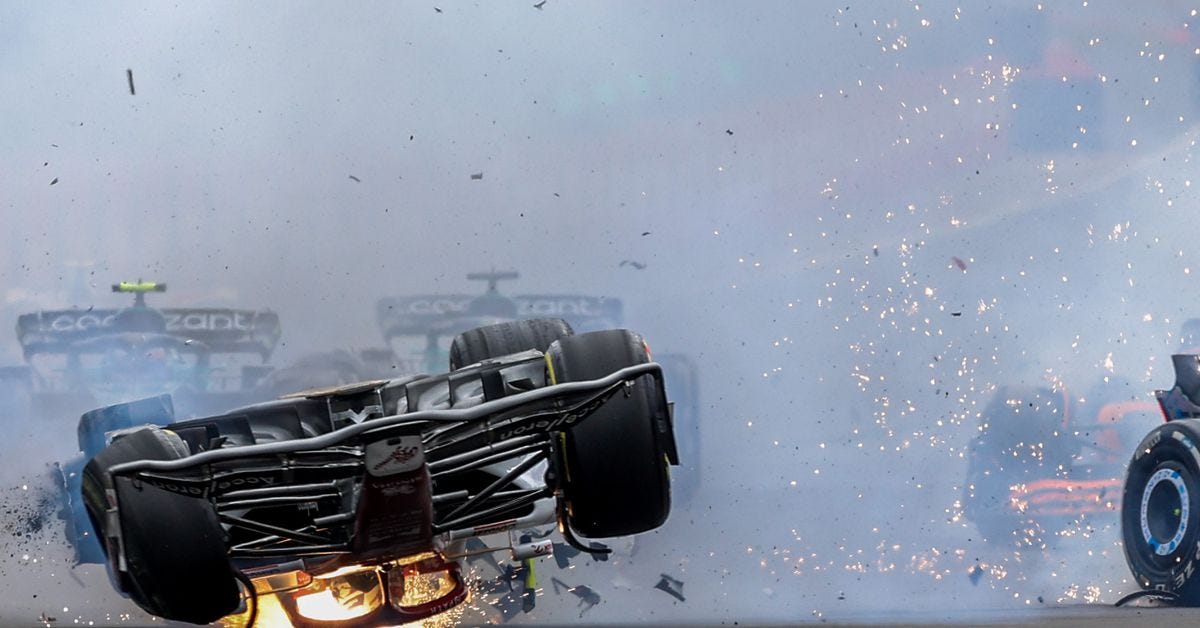 Formula One driver survives horrific crash thanks to halo cockpit ...