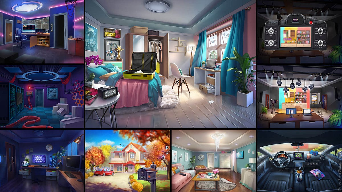 Hidden Escape: Murder Mystery — Full Services Game Art | by RetroStyle ...