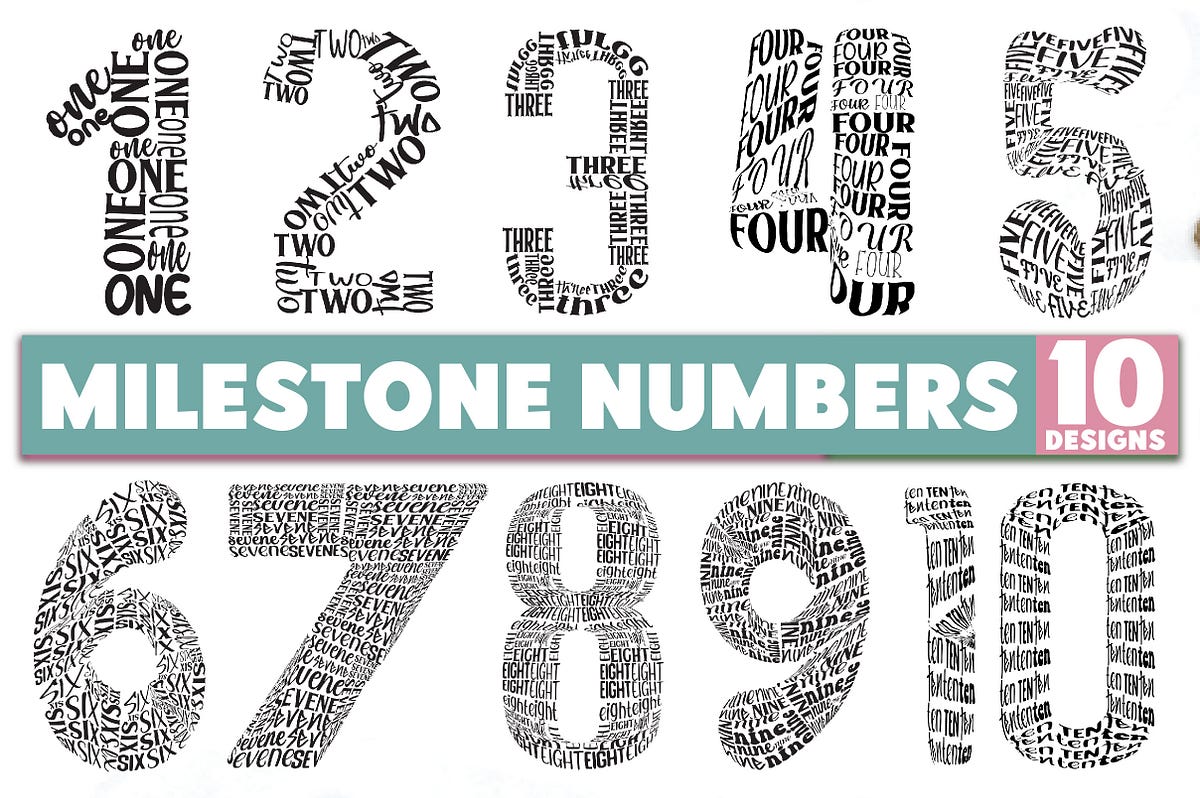 Free Milestone Numbers Bundle Free Download | by Datadoodle | May, 2024 ...