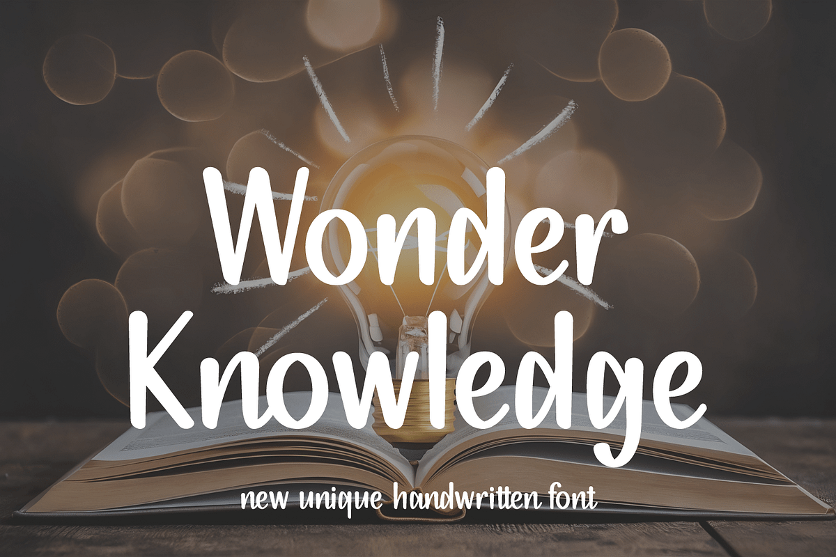 Wonder Knowledge Font - Sonicsketch - Medium
