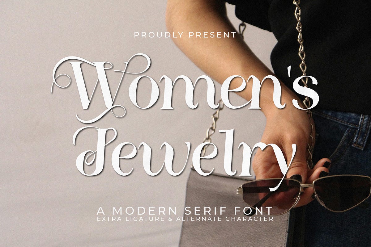 Women’s Jewelry Font | by Colormeister | Jul, 2024 | Medium