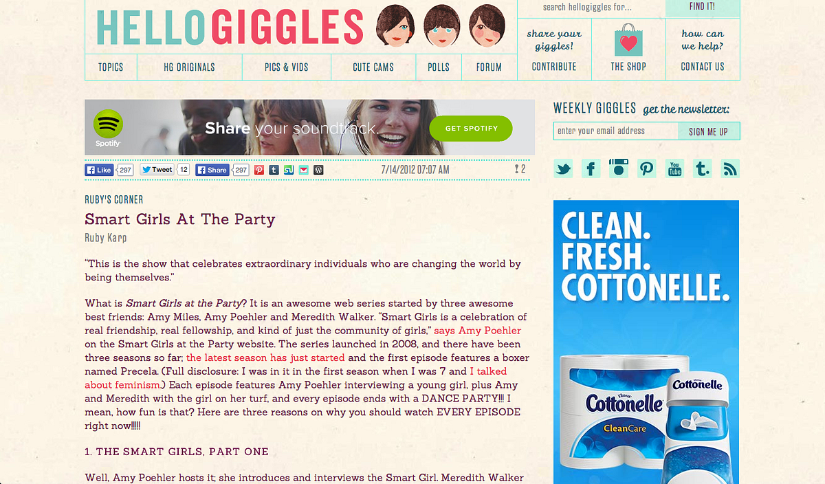 Hello Giggles : Smart Girls at the Party | by SmartGirls Staff | Amy ...