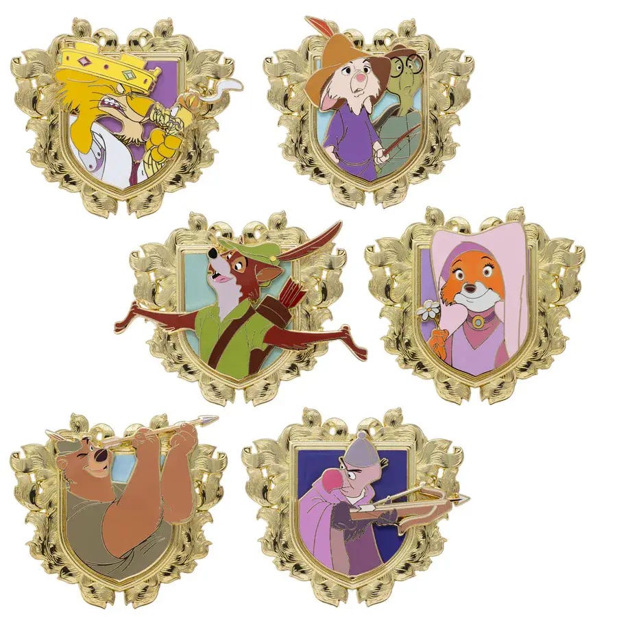 Disney Robin Hood Family Crest Pins at Pink a la Mode | by Disney ...