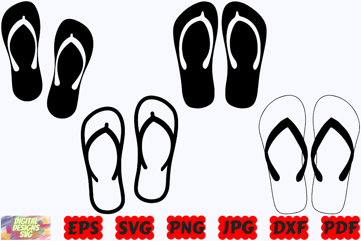 Flip Flops SVG | Sandal SVG | Summer SVG | by Ettore Sottsass | Jun ...