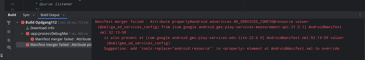 Android Gradle 8.3.0 그리고 Manifest merger failed ? | by nari Kang | Medium