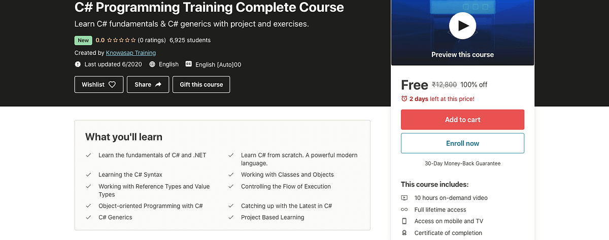 C# Programming Training Complete Course | by FresherCooker.in ...