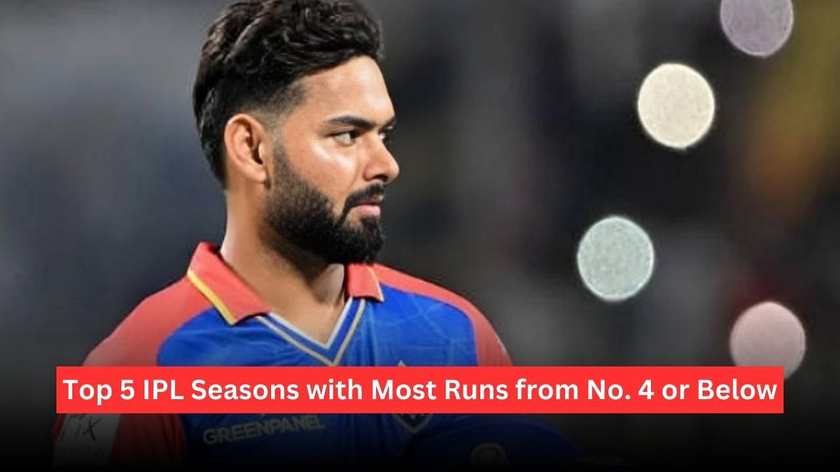 Top 5 IPL Seasons with Most Runs from №4 or Below | by isportindia ...