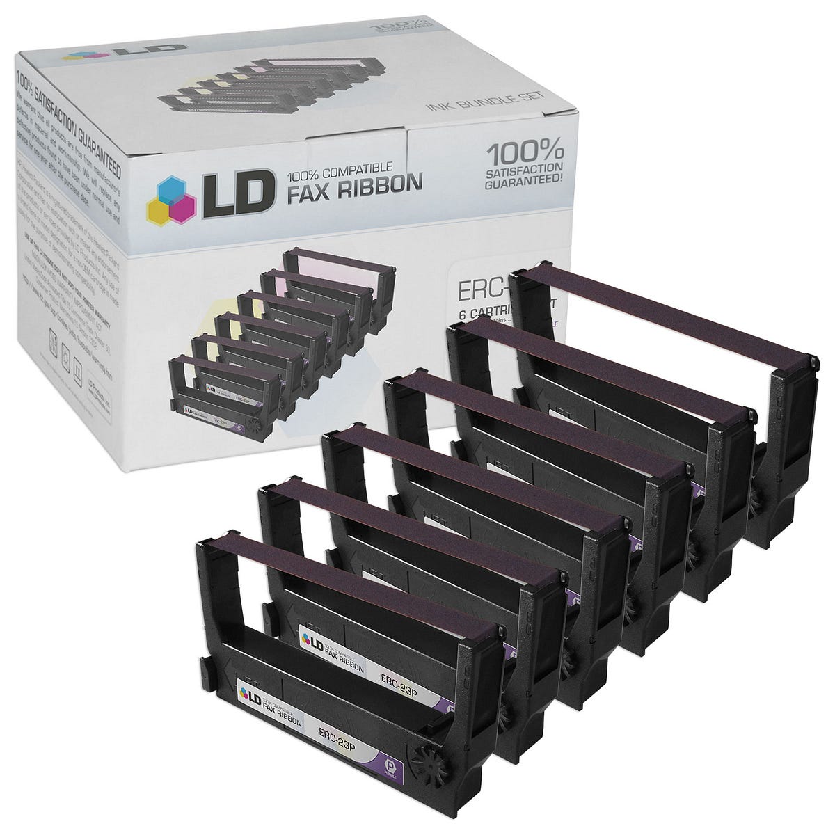 Buy Compatible 6 Pack Purple POS Ribbon Cartridges for Epson ERC-23P ...