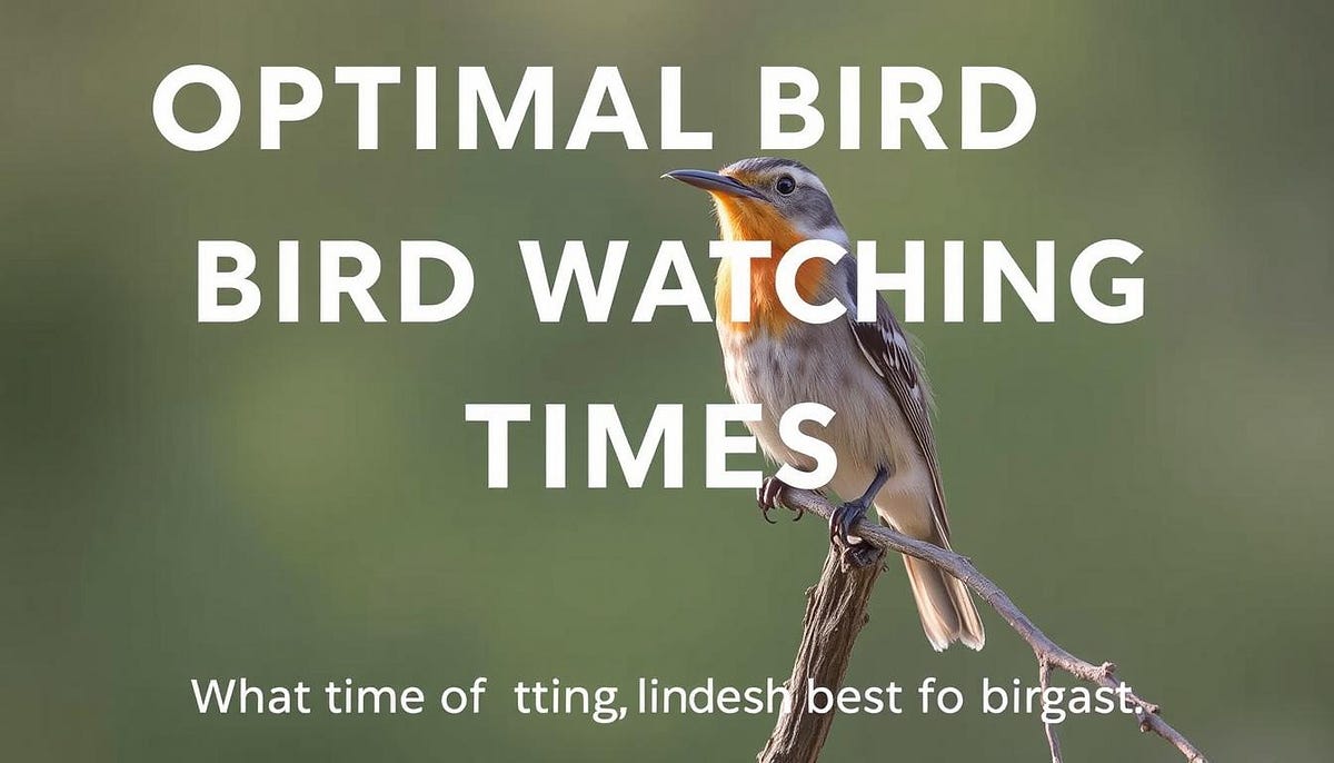 Optimal Bird Watching Times: A Beginner’s Guide to What Time of Day is ...