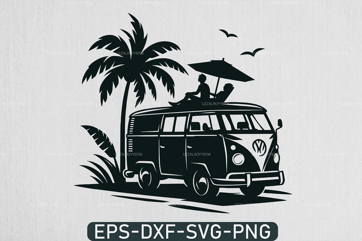 Beach Vibes Svg , Camping Van Svg | by Minageelu | Medium