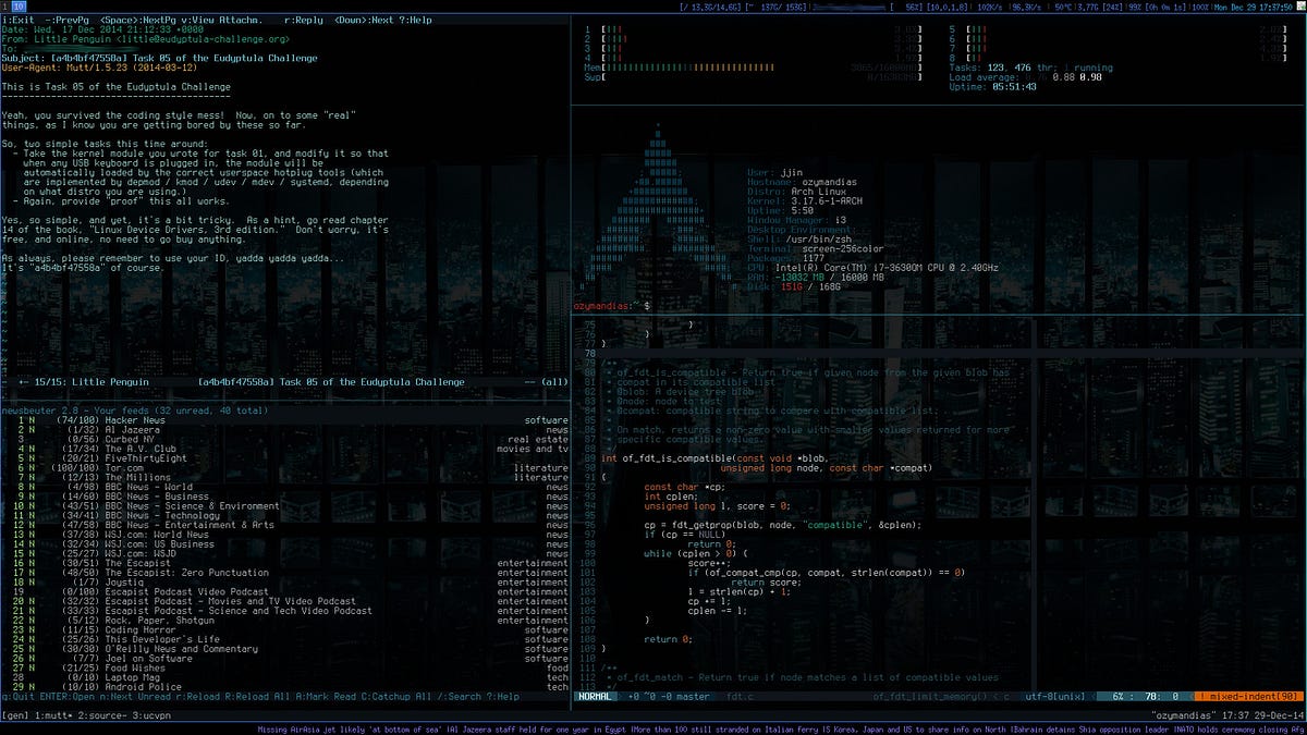 How I Work. TLDR: unix porn. | by Jonathan Jin | Medium