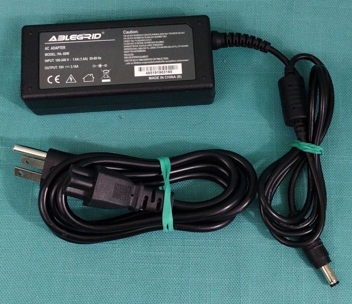 *Brand NEW*ABLEGRID PA-60W 19V 3.16A AC ADAPTER. Input: 100–240v 50 ... *Brand NEW*ABLEGRID PA-60W 19V 3.16A AC ADAPTER. Input: 100–240v 50 ...