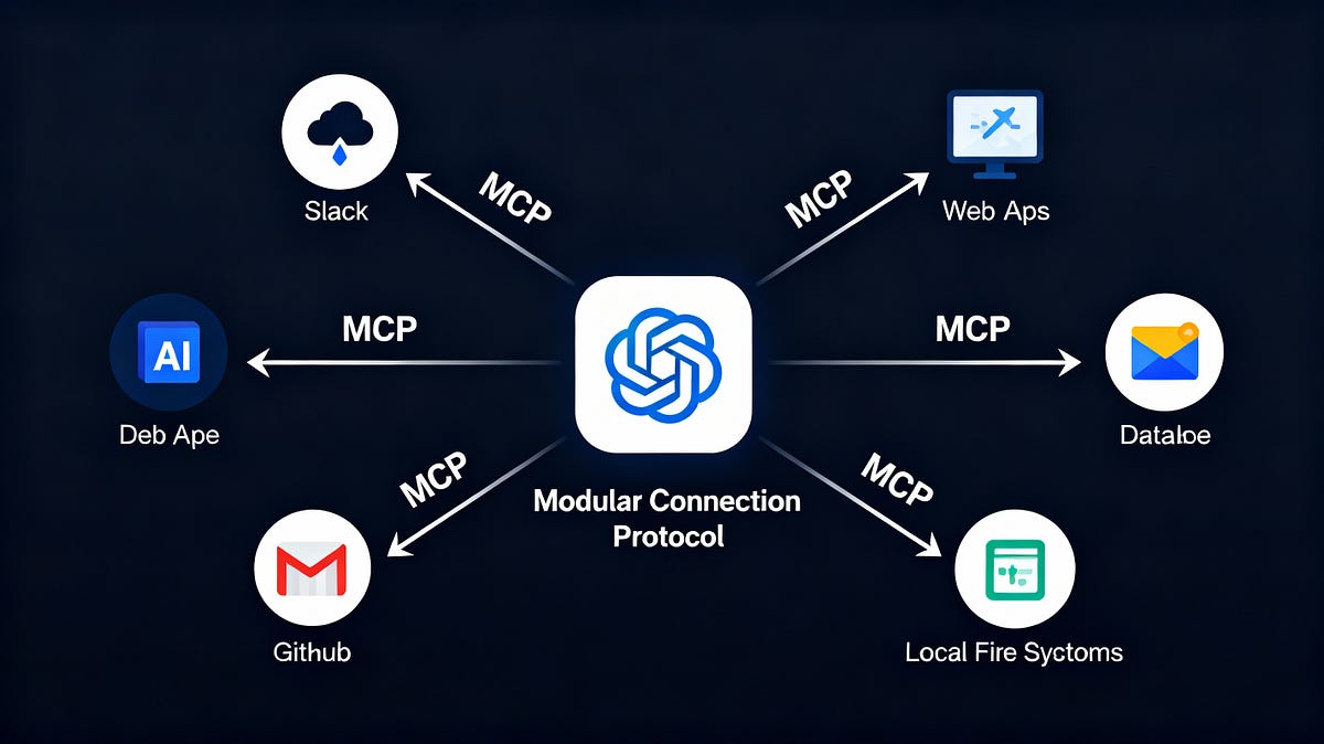 MCP — Simple diagram explanation. MCP as a middleware or connector that ...