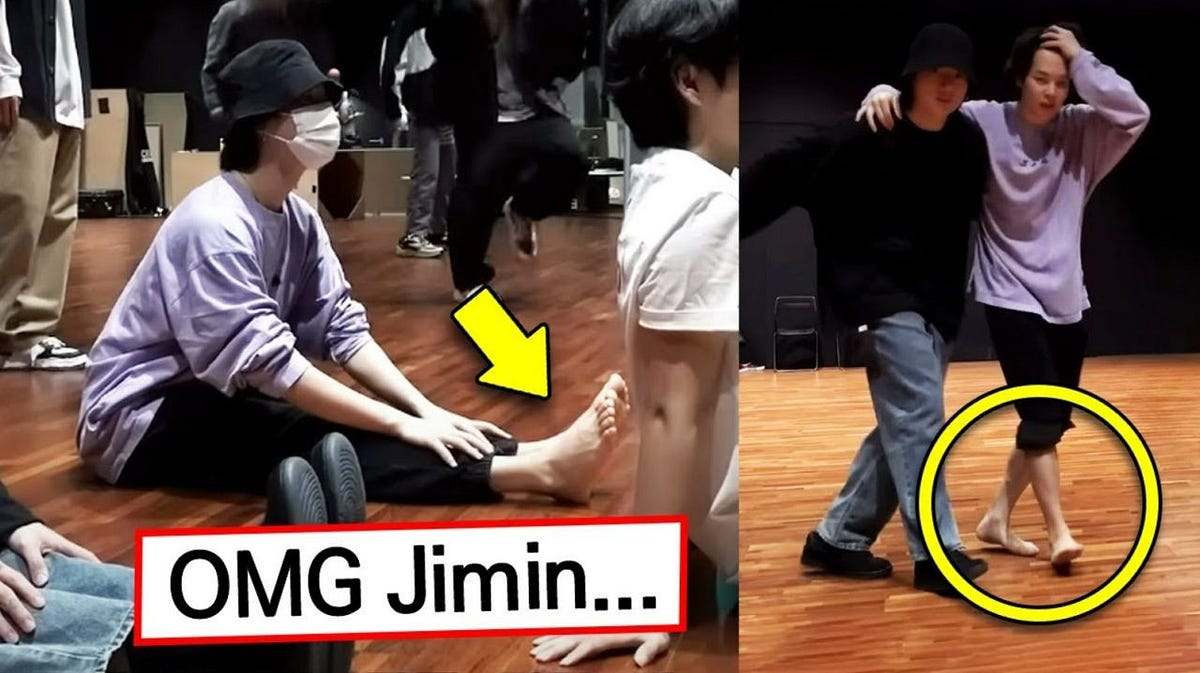 Netizens Shocked Why BTS Jimin Can’t Wear Shoes in the Training Room 🤯 ...
