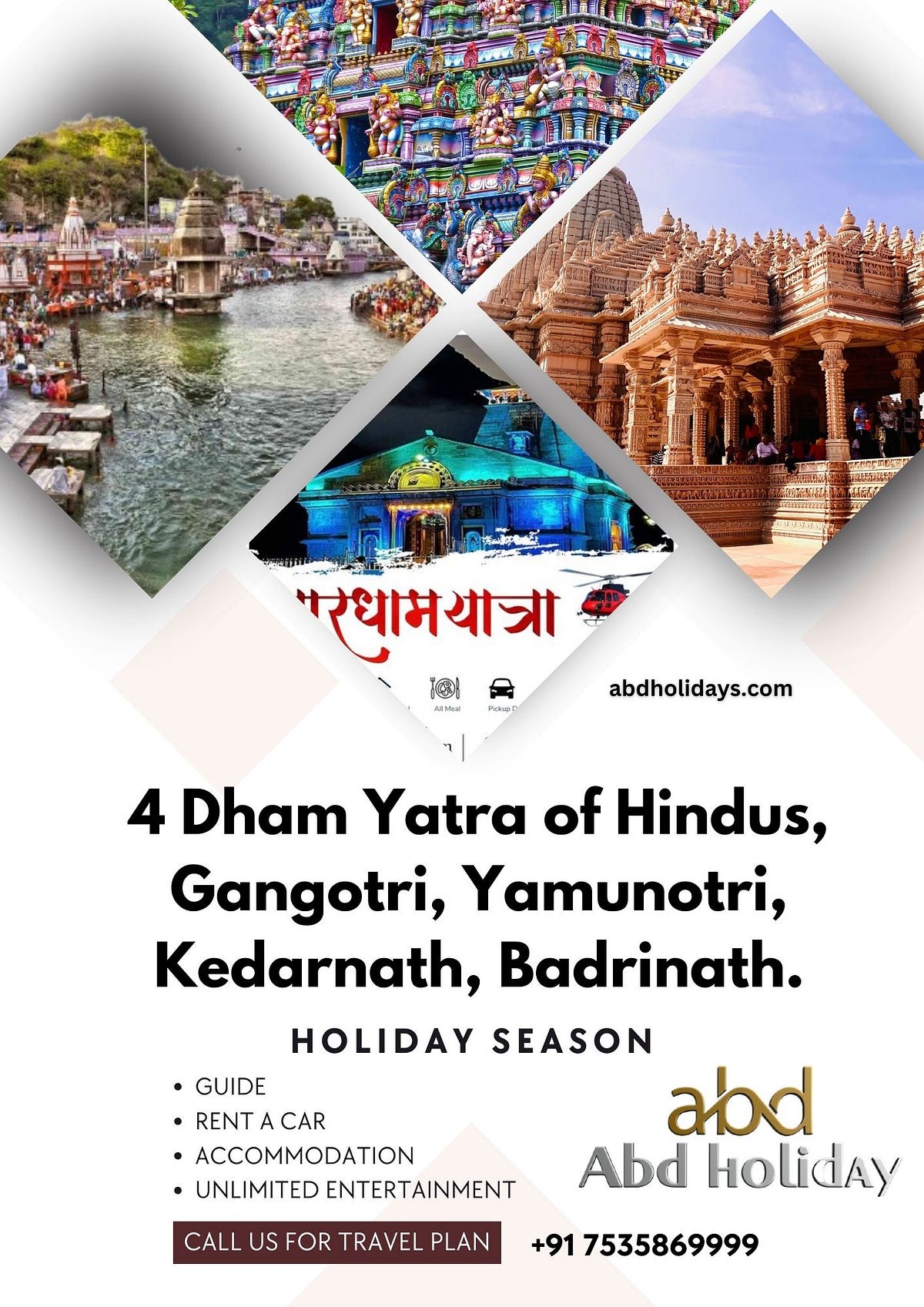 4 Dham Yatra of Hindus, Gangotri, Yamunotri, Kedarnath, Badrinath | by ...