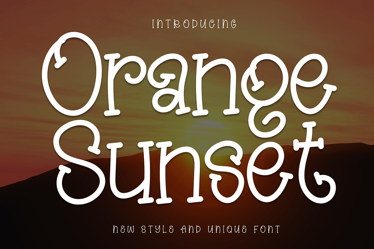 Orange Sunset Font - Solarasculpt - Medium