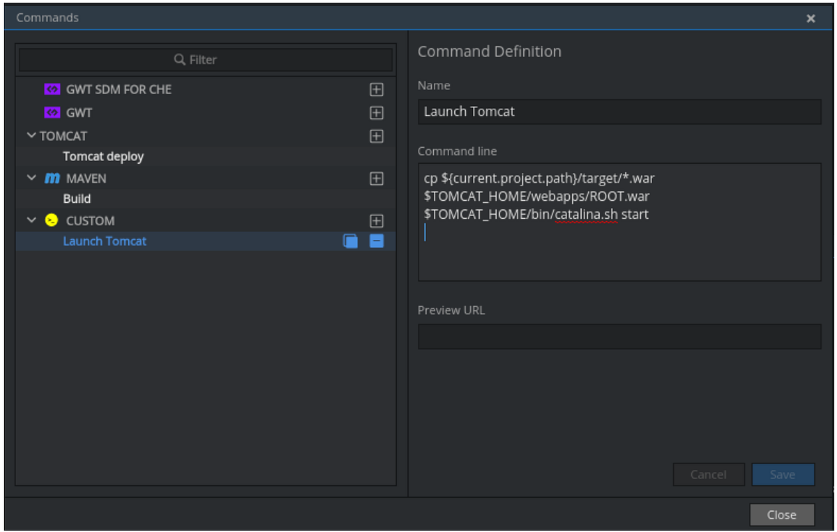 Hands-on with Eclipse Che: Simplify Command Configuration | by Tyler ...