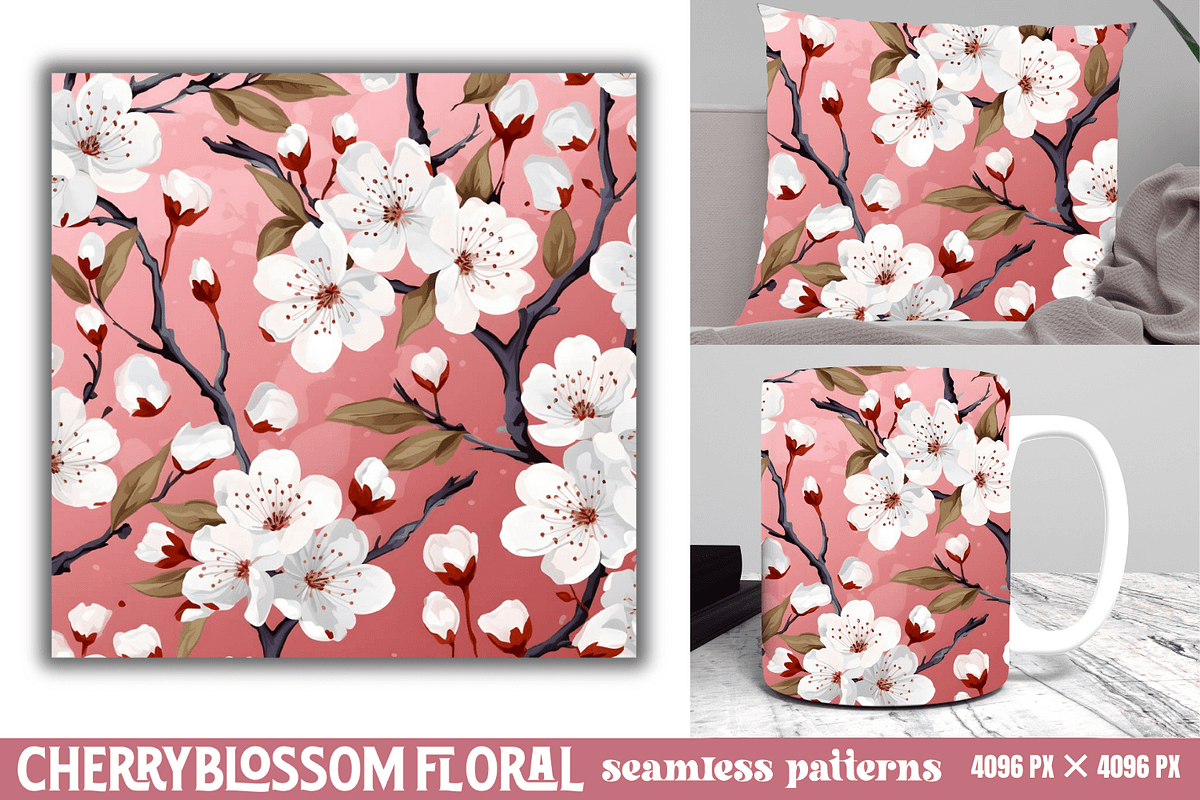 Cherry Blossom Floral Seamless Patterns | by Jsonchong | Mar, 2024 | Medium