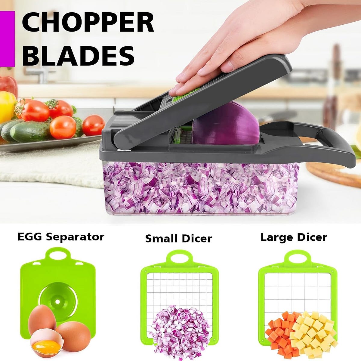 Vegetable Chopper, Pro Onion Chopper, Multifunctional 13 in 1 Food ...